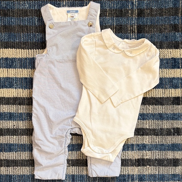 Jacadi | Bottoms | Jacadi Paris 2piece Overall Set With Embroidered ...